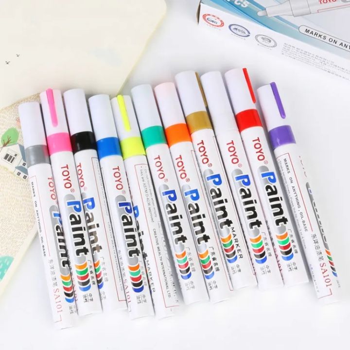 RHS Online 1pcs Portable Colorful Pen Car Tyre Tire Tread Rubber Metal ...