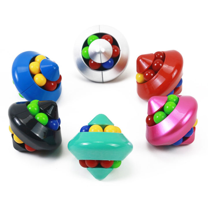 Fidget Spinner Track Cube Ball Fingertip Top Rotating Magic Bean Game ...