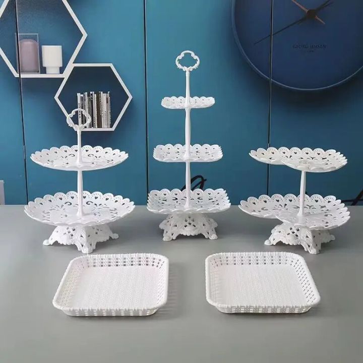 Cake Stand Birthday Cake Rack Display Cupcake Holder Snack Fruit Plate ...