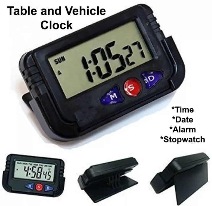 Car Dash Board and Home Table Clock Digital Clock Examination Use Clock ...