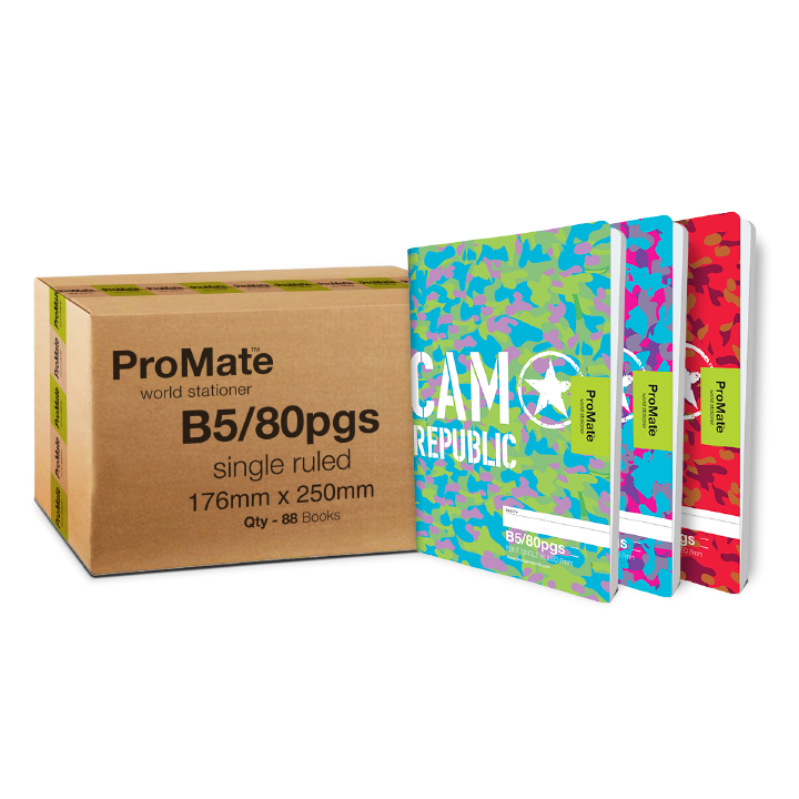 ProMate B5 Single Ruled 80 Pages Books - 88 PCS Box | Daraz.lk