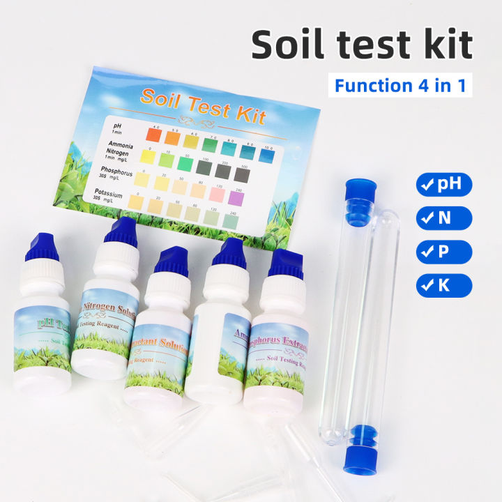 Soil Test Kit PH Ammonia Nitrogen Phosphorus Potassium Reagent Solution ...