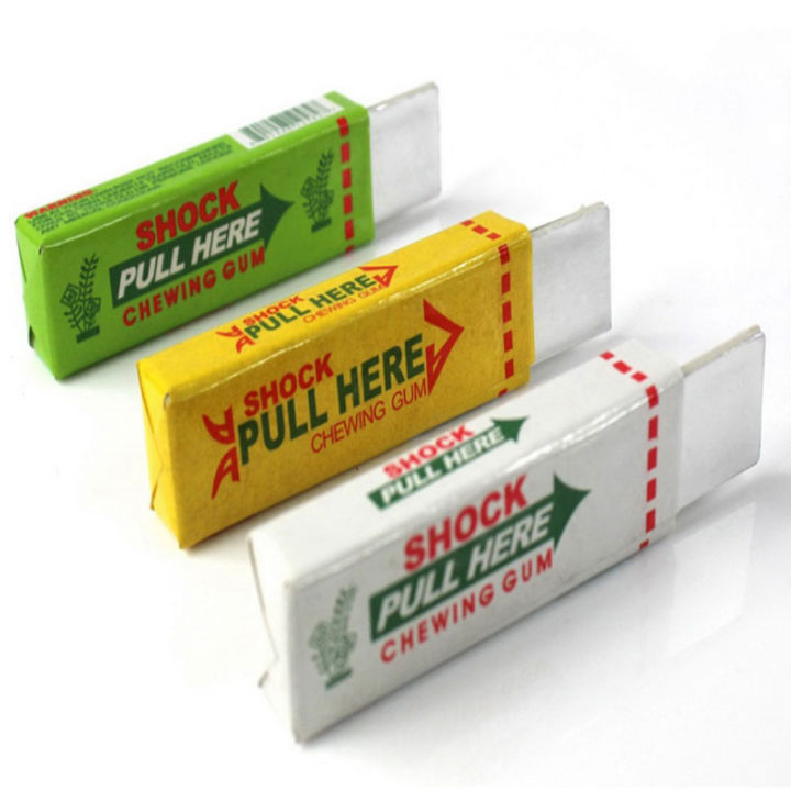 Safety Trick Joke Toy Electric Shock Shocking Funny Pull Chewing Gum ...