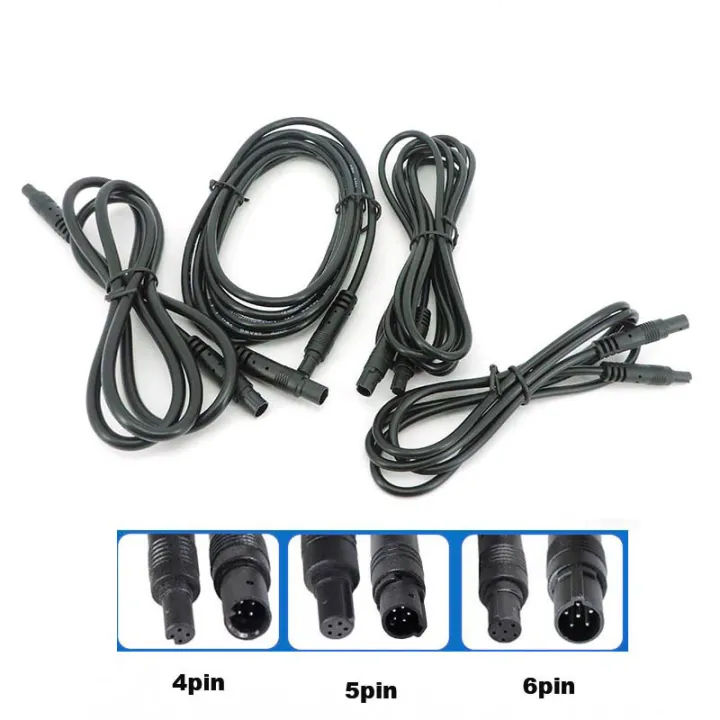 1M 2m 3m 4 5 6 core pin Male to Female Cord Car truck DVR Camera ...