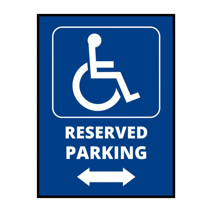 Reserved Parking Sign Board - 15cm X 21cm | Daraz.lk