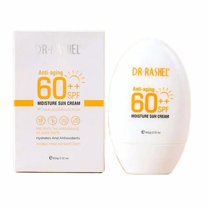 Dr. Rashel - Anti-Aging Moisture Sun Cream SPF 60++ - 60g | Daraz.lk