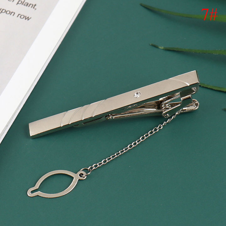 1Pc New Men Silver Necktie Tie Clip Stainless Steel Plain Clasp Bars ...