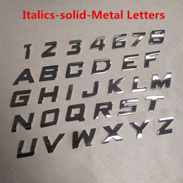 【beauty code】DIY Letters 25mm 3D Alphabet Emblem Car Stickers Digital ...