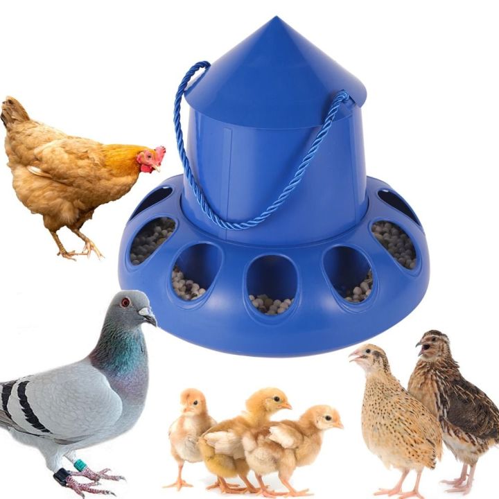 Feed Barrel Automatic Chicken Feeder Trough Shape 11 Holes Pigeon ...