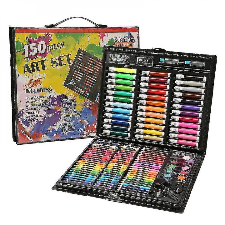150 Piece Deluxe Art Set Drawing Set for Kids Crafts Kit Box Gift Art ...