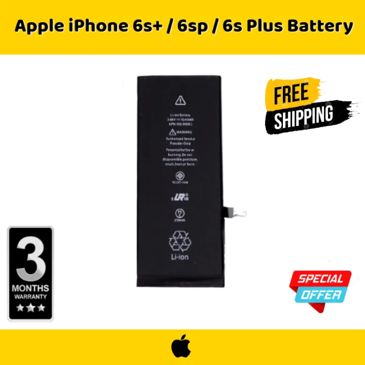 Apple iPhone 6s+ 6sp 6s Plus Battery High Capacity Replacement 0 Cycle ...