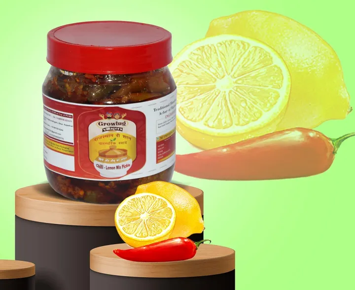 Growing Villagers Nimbu Aur Mirchi Ka Achar Homemade Chilli - Lemon Mix ...