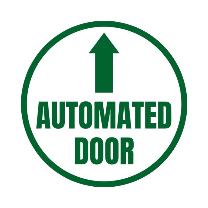 AUTOMATED DOOR STICKER - CIRCLE - 6INCH X 6 INCH | Daraz.lk