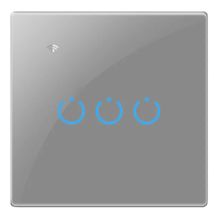 Tuya Smart Switch Touch Light Switch Zero Fire Line Grey 3 Switch 1 PCS ...