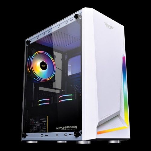 ARMAGGEDDON NIMITZ N5 MICRO ATX SEE-THRU SIDE PANEL GAMING PC CASE ...