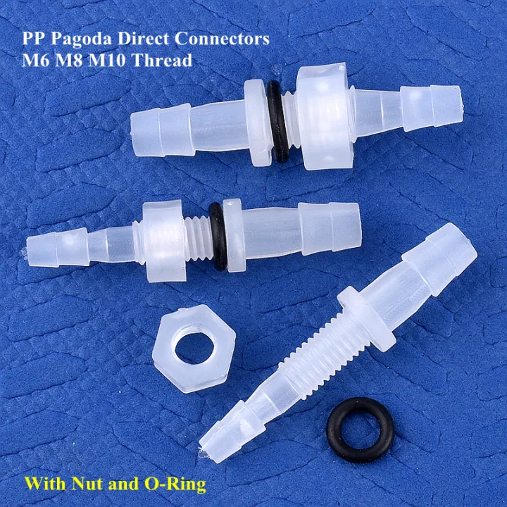 5~200pcs M6~m10 To 3~8mm Pp Pagoda Direct Connectors Hex Nut -Ring ...