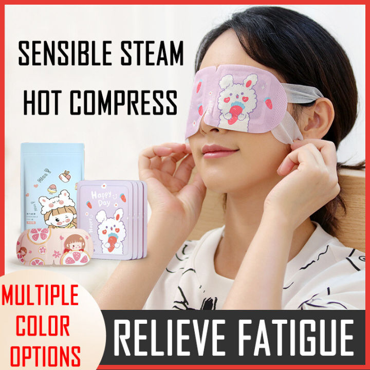 [Delivery in 2 days] BOTOM 10PCS Steam Eye Mask Relieve Fatigue Sleep ...