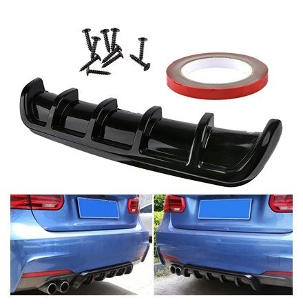 Rear Diffuser Universal Car Rear Bumper Diffusers Spoiler Black | Daraz.lk