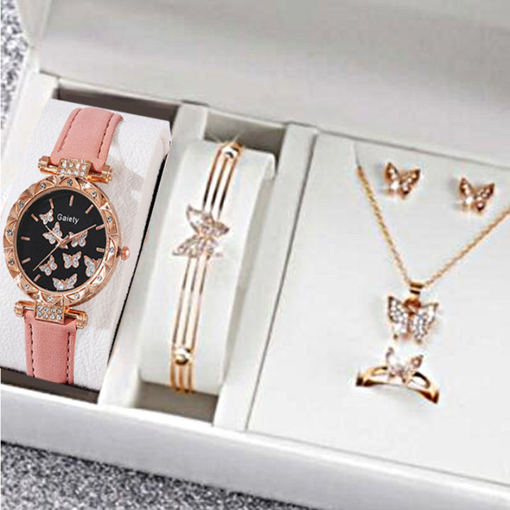 6PCS Set Watches Set Women Fashion Elegant Wrist Watch Quartz Watch for ...