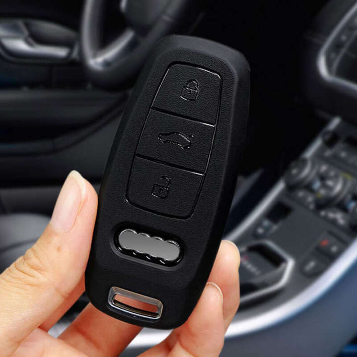 For Audi Q5 A3 A6 A7 A4 B9 A8 E-tron Q7 Q8 C8 D5 SQ8 Holder Caps Auto Accessories TPU Car Remote ...