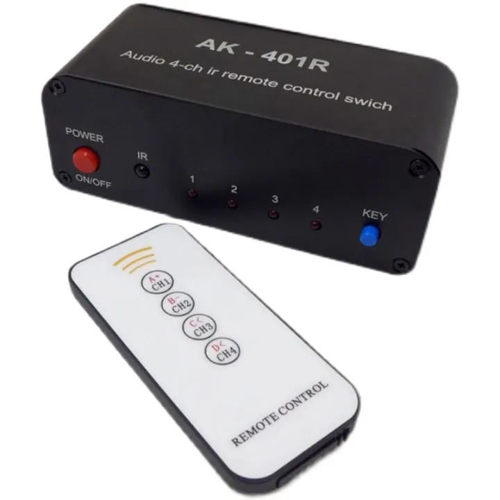 -401r Remote Control 4 Output 1 Input Rca Audio Distributor Selector Source Switcher Tone Volume ...