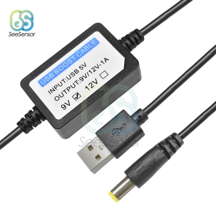 DC 5V to DC 9V/12V 1A USB Charge Power Boost Cable Step UP USB Converter Adapter Wire With Boost ...