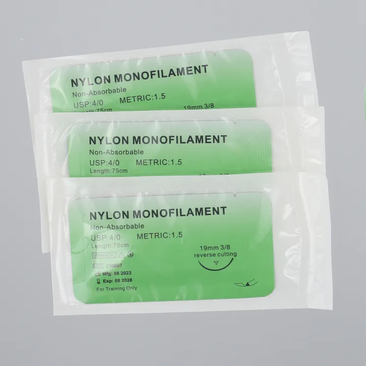 4/0 Suture Nylon Silk Veterinary Practice Suture Kit Non-injured for ...