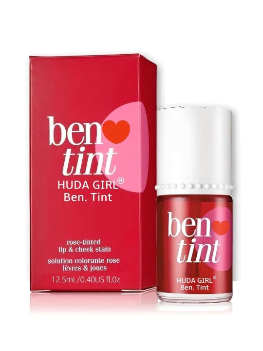 HUDA GIRL Ben Lip Tint Korean Rose Tinted Lip and Cheek Tint for Women ...