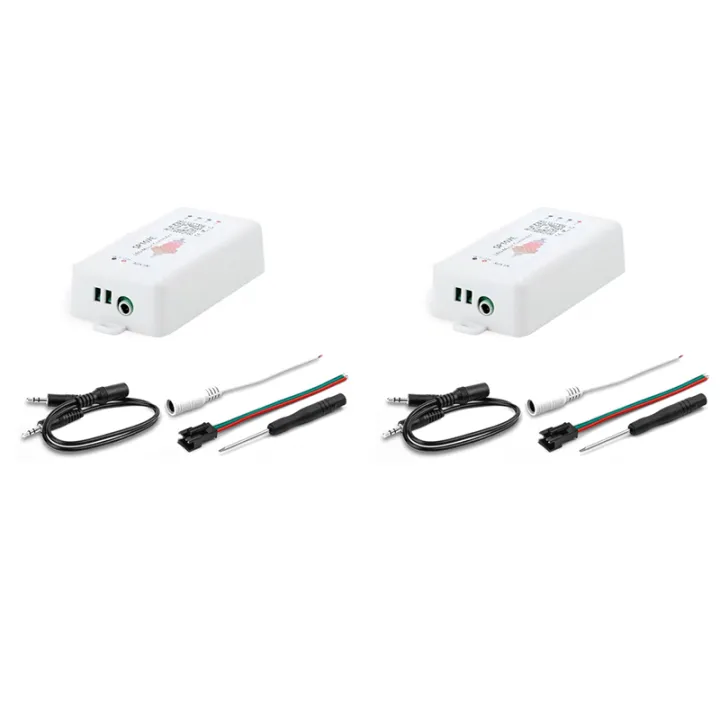 2X SP107E DC5-24V LED Music Controller with Wireless Bluetooth ...
