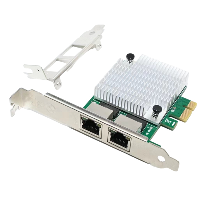 2 RJ45 Port PCIe X1 Dual Gigabit Realtek 8111F+ ASM1082E Chipset Filter ...