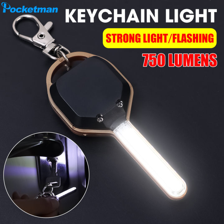 Cob Led Keychain Mini Flashlight Outdoor Emergency Keychain Flashlight ...
