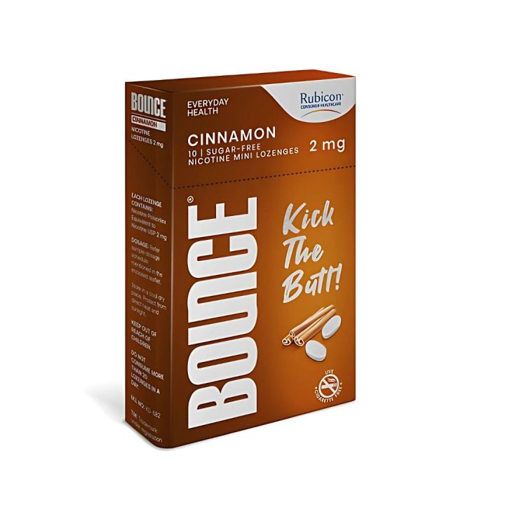 Imported Rubicon Bounce Nicotine Lozenges-Cinnamon Flavor -2mg (Pack of ...