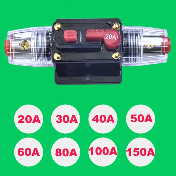 Car Circuit Breaker Fuse Reset 20A 30A 40A 50A 60A 80A 100A 150A Manual ...