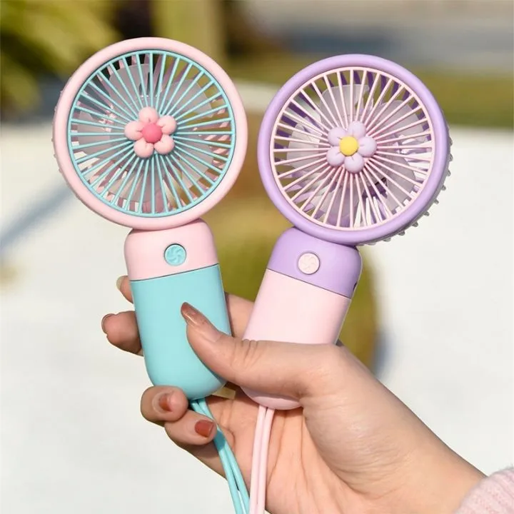 Indoor Outdoor Summer Electric Fan Portable Fan Handheld Fan Mini Fan Small Fan Rechargeable Daraz.lk