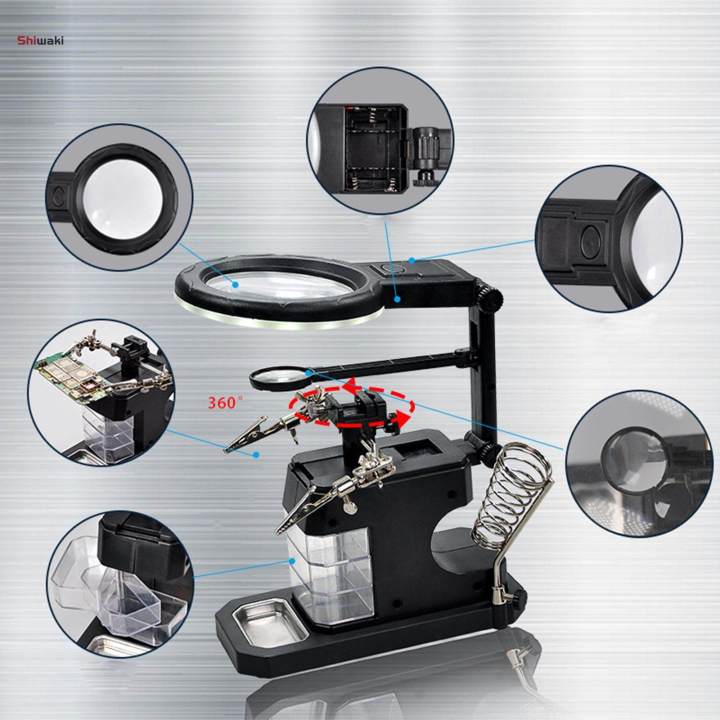 5x Magnifying Glass Soldering Station Multifunctional Acrylic Lens ...