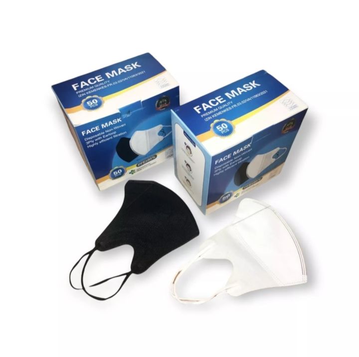 Duckbill Face Mask 3 Layers Disposable Earloop Unisex (50PCS) | Daraz.lk