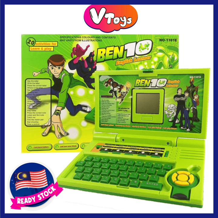 20 Activities English Learner Kids Pretend Laptop Education Toys Ben 10 ...