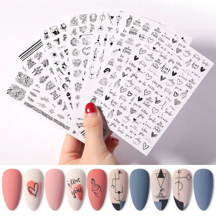 Nail Stickers nail Sliders 3D Stickers | Daraz.lk
