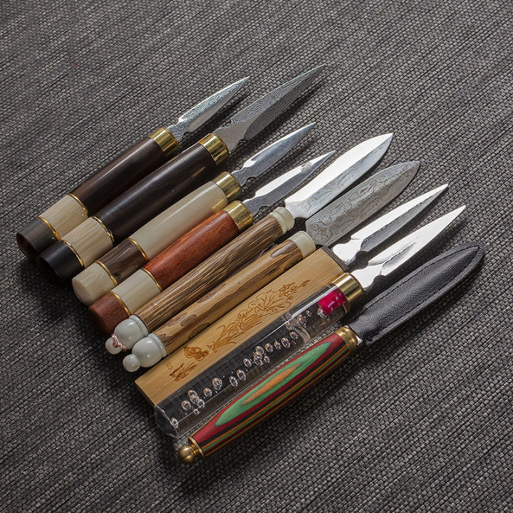 1pcs Damascus Tea Pu'er Tea Ebony Stainless Steel Tea Needle Tea Cone ...