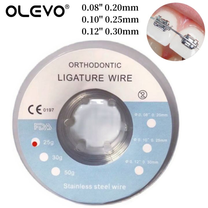 25g/Roll Dental Orthodontic Ligature Wire Stainless Steel Retainer Wire ...