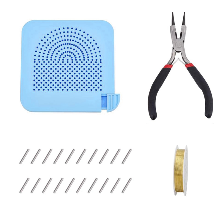 Jewelry Wire Shaping Jig Kit Plastic Plate with Alloy Sticks Steel ...