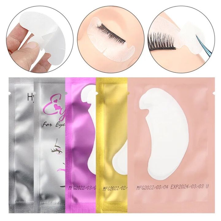 50 Pairs Eyelash Extension U-shaped Incision Gel Paper Patches Grafting ...