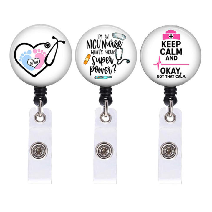 Adjustable Length Badge Reel Heavy-Duty Rotating Clip Lightweight ...