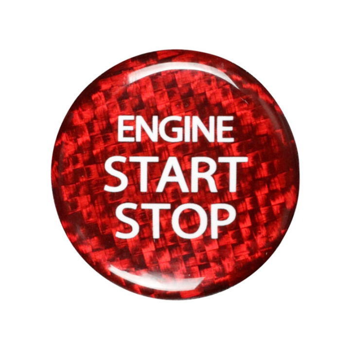 Carbon Fiber Engine Start Stop Button Cover Car Interior Sticker for ...