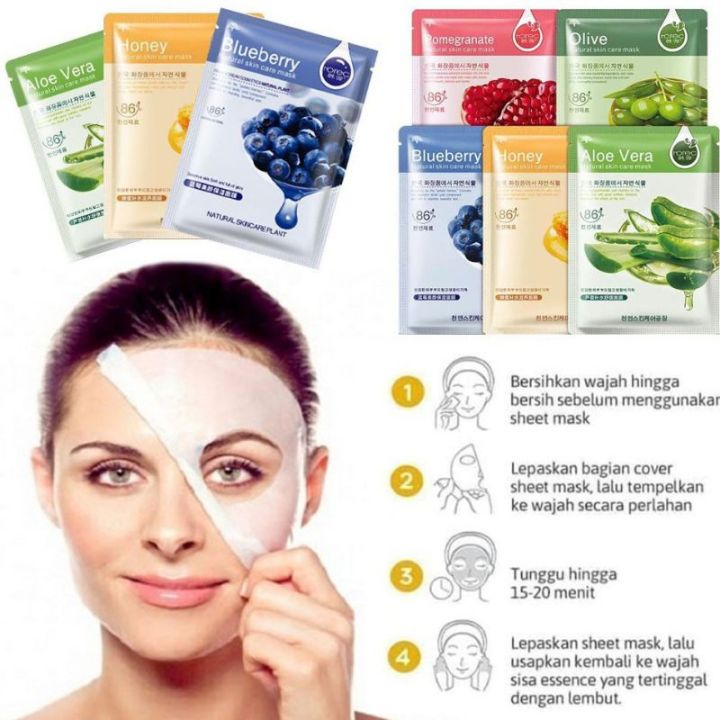 Natural Essence Face Mask 5 Flavour (Organic Collagen Fruits Facial Sheet Mask) | Daraz.lk