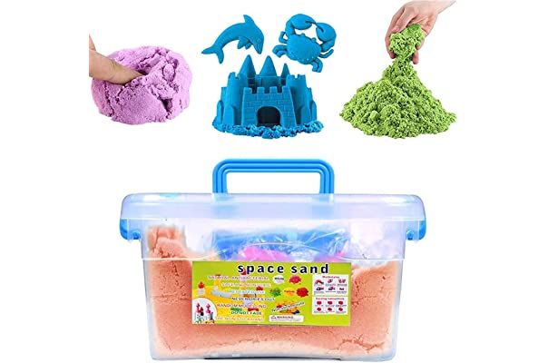calldrishe Sand Activity Play Set Natural Kinetic Sand Kit for Kids ...