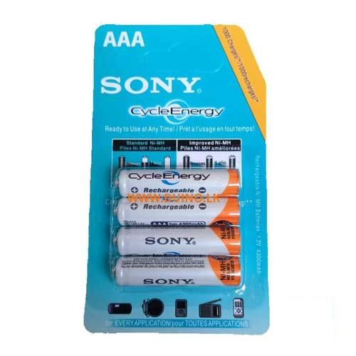 High-Capacity SO-NY AAA Rechargeable Batteries - 4 Pack | Daraz.lk