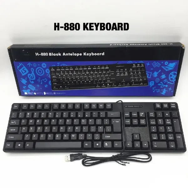 Generic H-880 Bloak Antelope Black USB Wired Keyboard | Daraz.lk