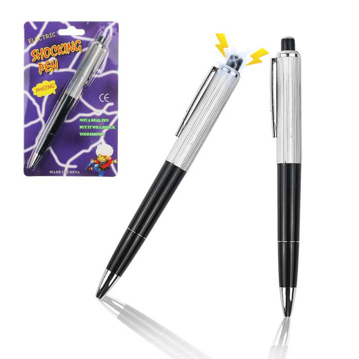 Prank Pen Electric Shock Pen Toy Practical Joke Gag Prank Funny Trick ...