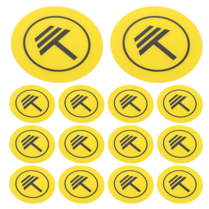 50 Pcs Grounding Signs Electric Signs Wire Tags Labels Traffic Roadway ...